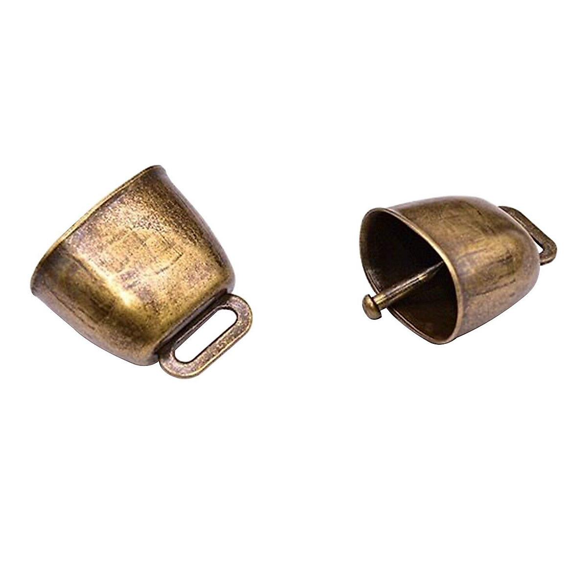 OUQYLG 5 Pack Pet Bell Anti-Lost Bells Animal Bell Cow Horse Sheep Grazing Metal Copper Bells,Cattle Farm Animal Loud Bronze Bell