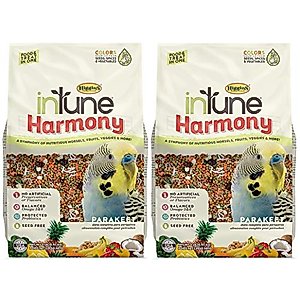 Higgins 2 Pack of Intune Harmony Parakeet Food, 2 Pounds Each