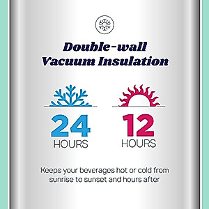 Revelist Sports Water Bottle - 32 Oz, 3 Lids (Straw Lid, Spout & Screw Top) with Boot, Vacuum Insulated Stainless Steel, Double Walled, Reusable Water Flask, Metal Canteen - Cool Mint