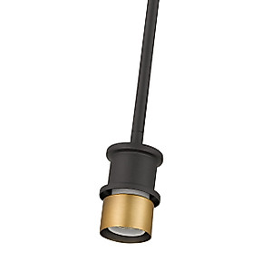 Tawson Dan Pendant Lighting, Island Pendant lights with 6.5 inch Clear Globe Glass Shade in Black and Gold Finish for Kitchen Island, Hallway, Entryway, Dining Room, Bedroom, Bulbs Not Included