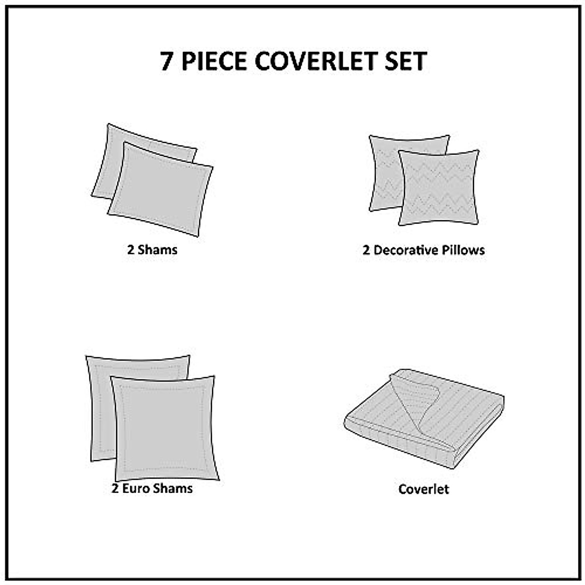 Madison Park Attingham Reversible Quilt Set - All Season Breathable Coverlet, Lightweight Cozy Bedding Layers, Matching Shams, King/Cal King(104"x94"), Beige Multi 7 Piece