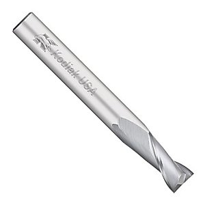 Kodiak Cutting Tools KODIAK136145 USA Made Solid Carbide End Mill, Long, 2 Flute, 3/16" Shank, 3/4" Length of Cut, 2-1/2" Overall Length, 3/16" Diameter