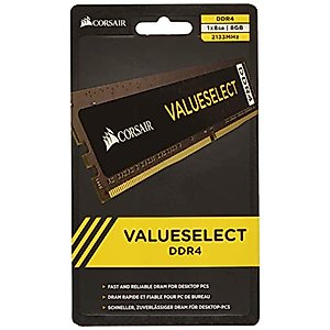 Corsair 8GB Kit (1x 8GB) 2133 MHz CL15 288-Pin DIMM DDR4 RAM Memory (CMV8GX4M1A2133C15)