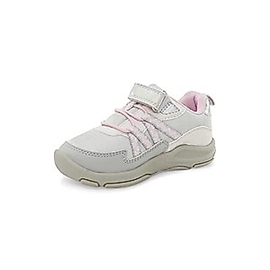 OshKosh B'Gosh Girls Sevvy Sneaker, Silver, 5 Toddler