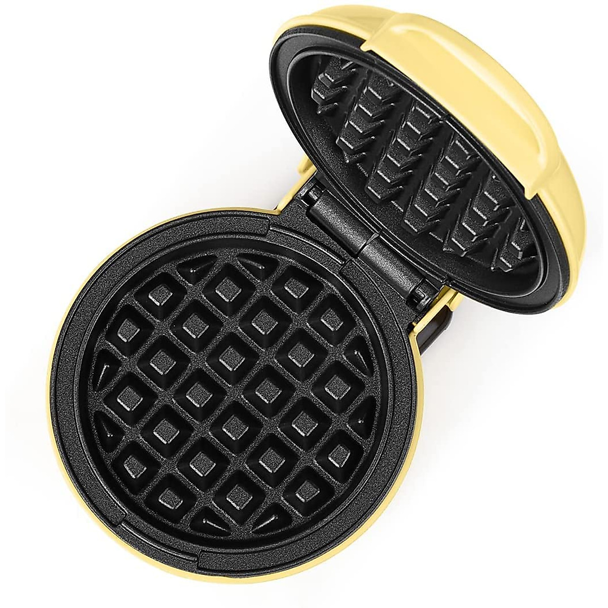 Holstein Housewares Personal Non-Stick Waffle Maker, Yellow