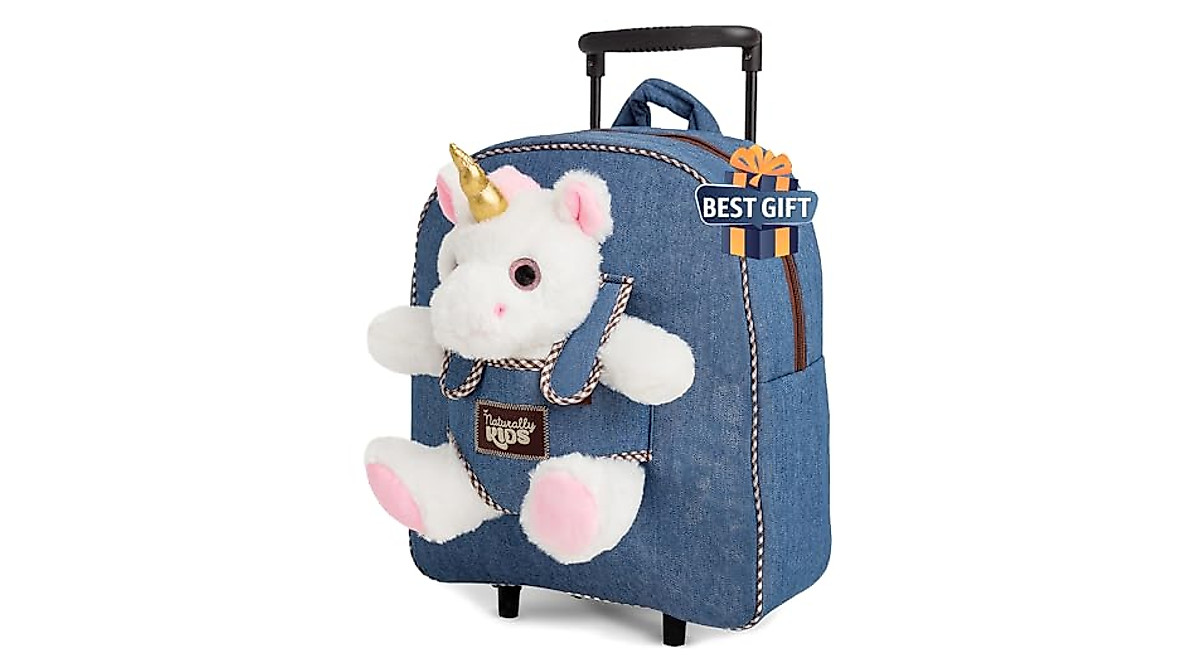Unicorn Rolling Backpack for Girls - Magical Kid's Luggage
