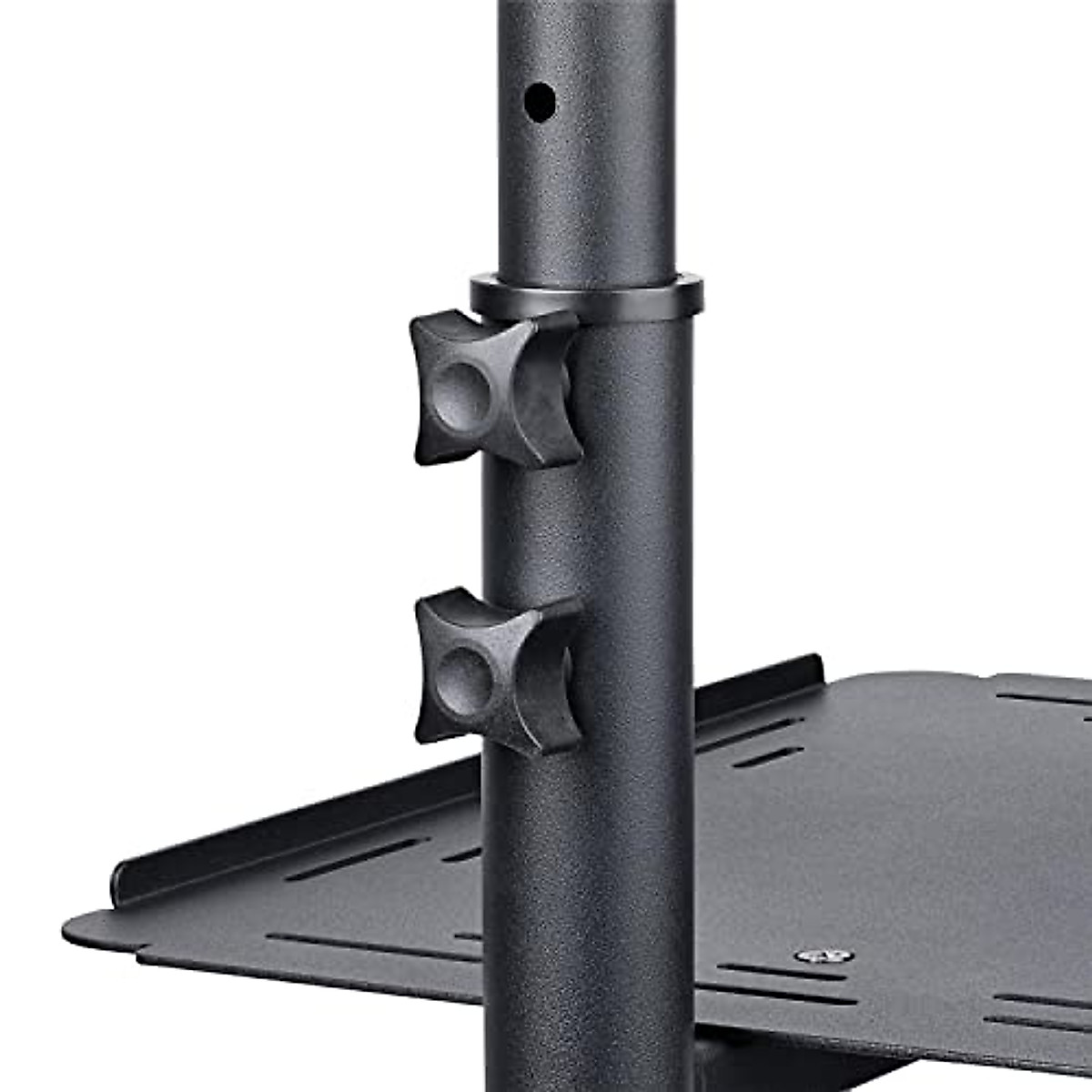 StarTech.com Mobile Projector and Laptop Stand/Cart - Heavy Duty Portable Projector Stand (2 Shelves, hold 22lb/10kg each) - Height Adjustable Rolling Presentation Cart w/Lockable Wheels (ADJPROJCART)