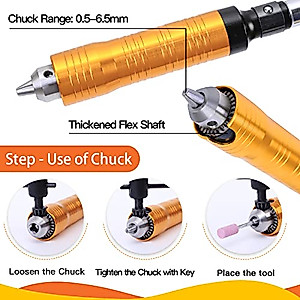 800W Flex Shaft Rotary Tool Electric Hanging Grinder Carver,Electric Multi-function Metalworking Tools Repair Kit,Foot Pedal Control,Metal Flexible Shaft,Suitable for Carving, Buffing, 23000 RPM