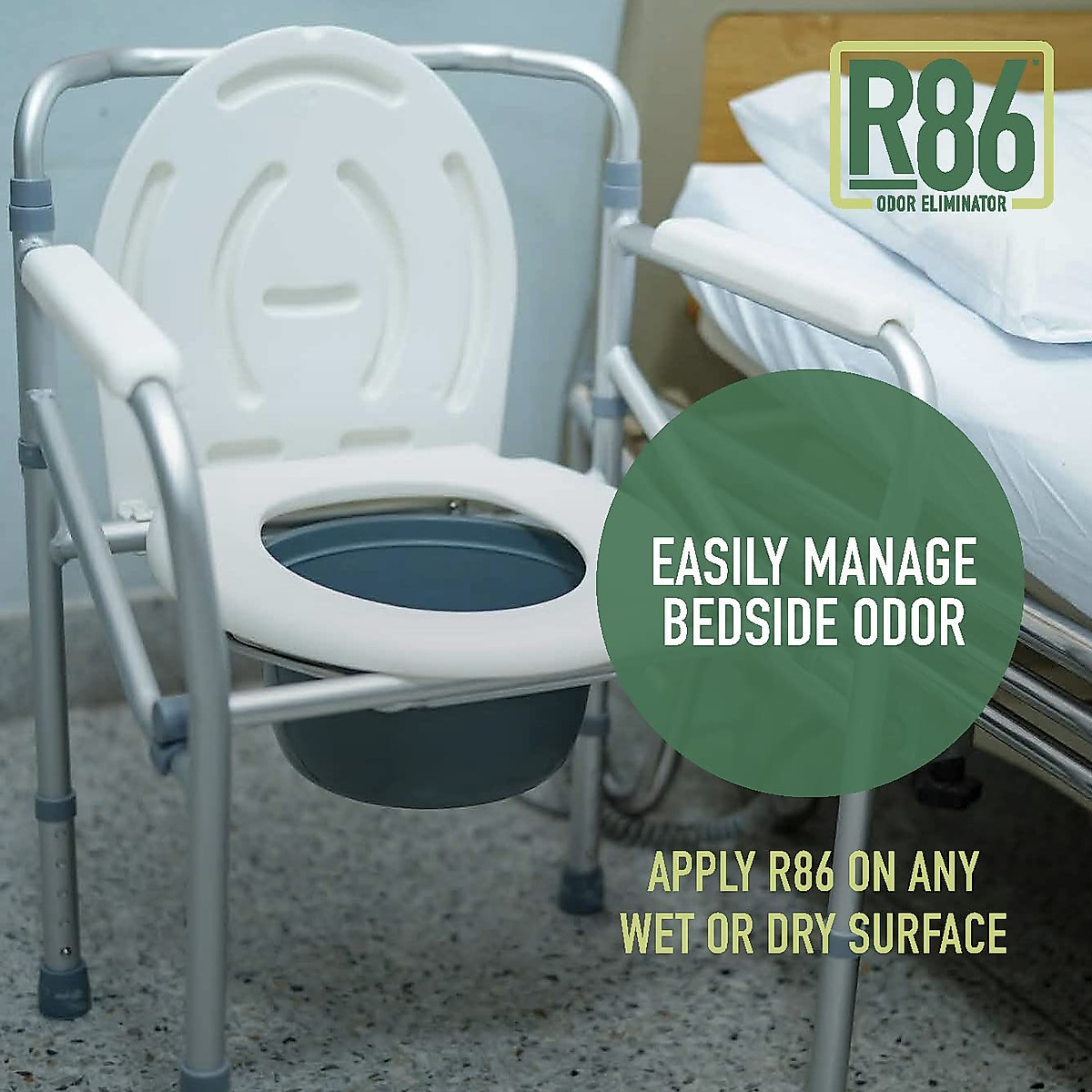 R86 Biological Odor Eliminator - Neutralize Urine Odor, Diaper Pail Odor – Use As Fabric Spray For Bedding, Mattress, Clothing – Laundry Additive - Natural Formula, Use Wet or Dry