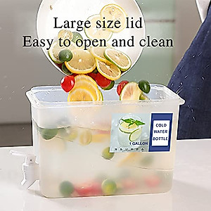 Plastic Drink Dispenser, Beverage Dispenser With Spigot, 1 Gallon Iced Juice Lemonade Dispenser For Party Daily Use, Milk Dispenser For Fridge Gallon, Small Water Dispensers