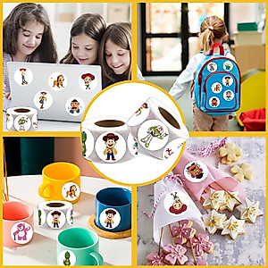 Stickers for Kids 500pcs Race Birthday Party Supplies Decorations Party Favor Supply Roll Sticker Reward Gifts Goody Bag Decoration Water Bottle Skateboard