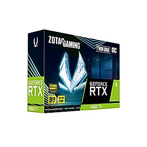 ZOTAC Gaming GeForce RTX 3060 Ti Twin Edge OC 8GB GDDR6 256-bit 14 Gbps PCIE 4.0 Gaming Graphics Card, IceStorm 2.0 Advanced Cooling, Active Fan Control, Freeze Fan Stop ZT-A30610H-10M