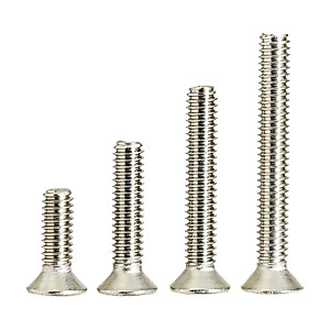 Built Industrial 400 Piece Machine Screw Assortment Kit, 304 Stainless Steel Flathead Set with #2 Phillips Driver Bit and Storage Case, 6-32, 8-32, and #10-24 Screws