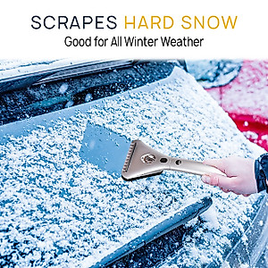 VaygWay Electric Heated Car Window Snow Ice Scraper with Light -Heated Car Auto Windshield Scraper- Extendable 15.8 Feet Long Cord 12V LED Light Heated Melting Ice Snow Scraper, Vehicle Scraper