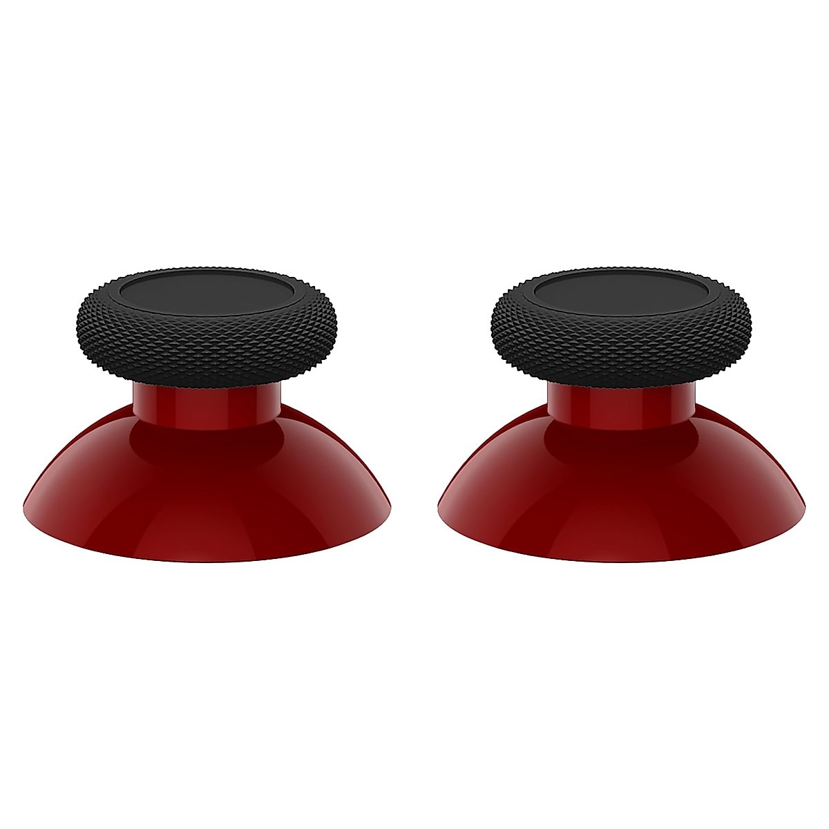 eXtremeRate Replacement Thumbsticks for Xbox Core Wireless Controller, Joysticks Repair Kit for Xbox Series X/S Controller, Custom Analog Stick Buttons for Xbox One S/X/Elite - Carmine Red & Black