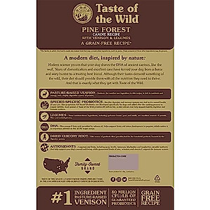 Taste of the Wild Grain Free High Protein Real Meat Recipe Pine Forest Premium Dry Dog Food