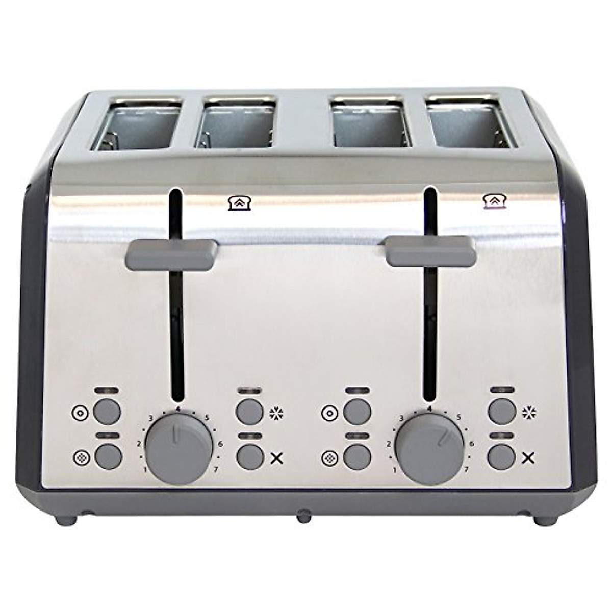 West Bend 4 Slice Toaster with Extra Wide Slots, Bagel Settings, Ultimate Toast Lift and Removable Crumb Tray, Silver