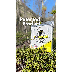 Sticky Lid 12" Sticky Trap - Fungus Gnats - Covers Entire Pot - 4X Larger & More Rigid - Weatherproof - Reflects Light - Non Toxic - EPA Registered Establishment - 10 Pack