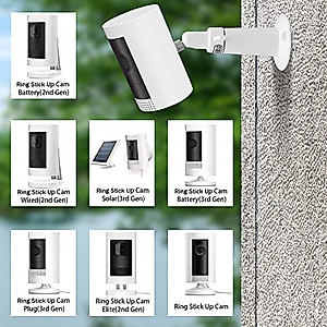 (Metal 2 Pack) 360 Degrees Adjustable Security Wall Mount for Ring Stick Up Cam/Ring Indoor Cam/Wyze Cam/Eufy Cam/Arlo Cameras, Fits All Cameras with Standard 1/4 Threaded Holes-White