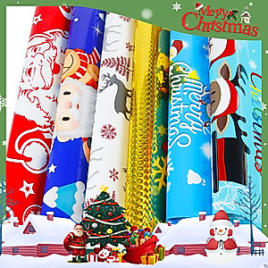 HRX Package Holiday Gift Wrapping Bags Drawstring, 15pcs Christmas Foil Sacks Pouches with Gift Tag for Xmas Presents Party Favor