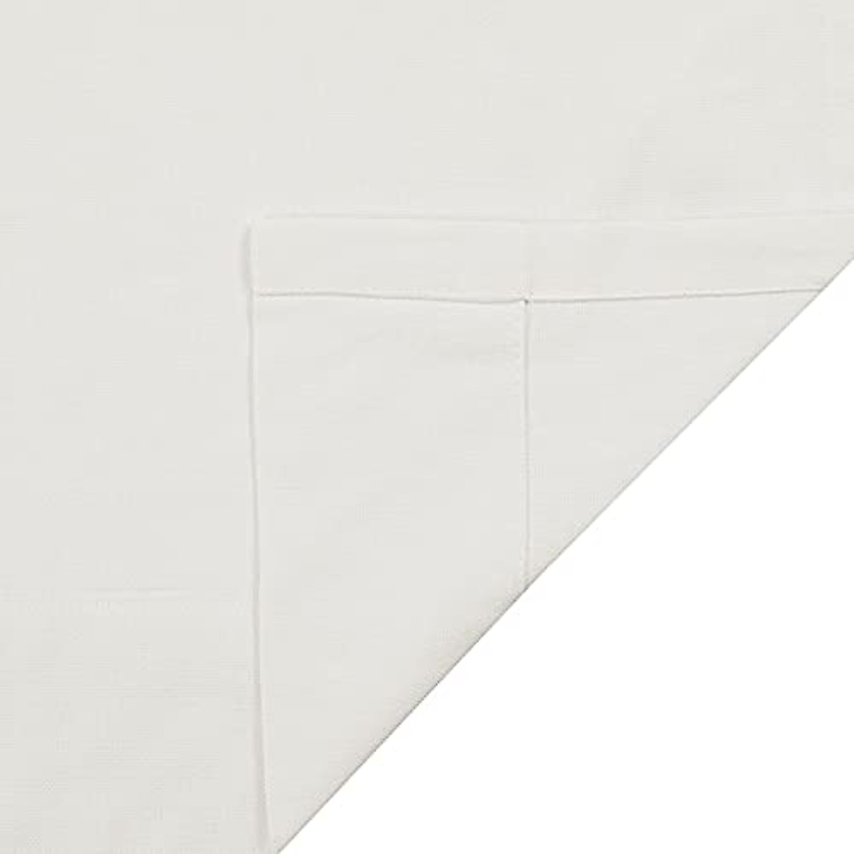 TWOPAGES Beige White Pinch Pleated Curtains 108 Inches Loong Cotton Curtains for Living Room Kithchen Window Light Filtering Lightweight Cotton Canvas Curtains (2 Panels, 26W x 108L)