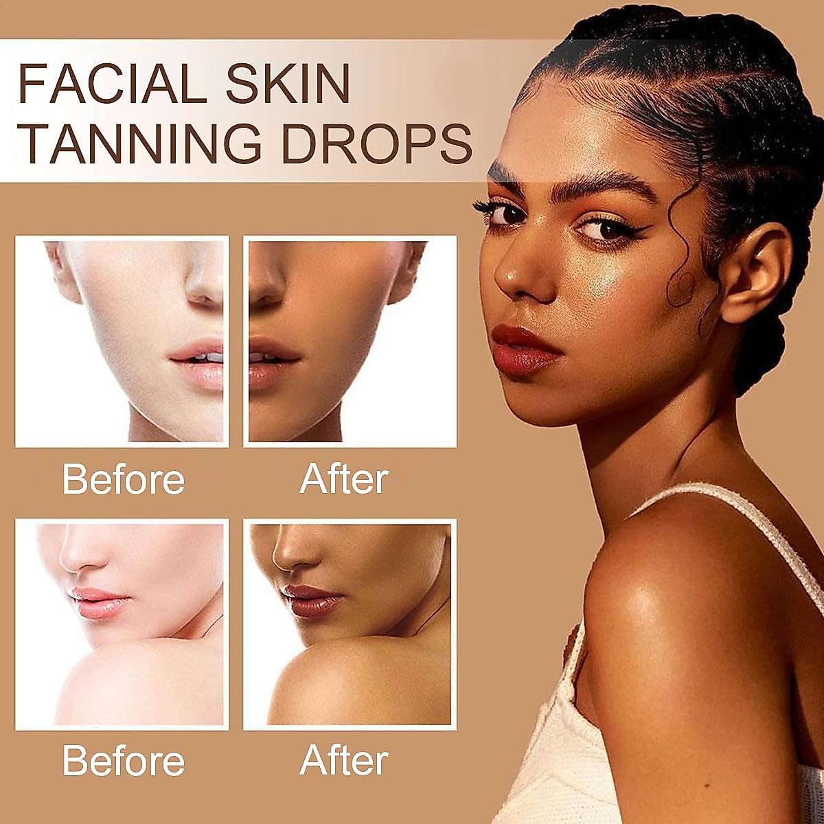 Anti-Pollution Sunshine Drops,Strengthen Bronzed Body Bronzing Drops,Replenishing Face and Body Bronzing Serum,Liquid Bronzer Cream for Aging Face and Body Skin (1PCS)