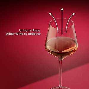 JoyJolt Layla White Wine Glasses, Set of 4 Italian Wine Glasses, 13.5 oz Clear Wine Glasses – Made in Europe