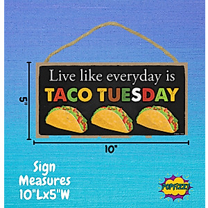 Popfizzy Tacos Sign, Taco Tuesday Sign, Funny Taco Gifts for Taco Lovers, Taco Decorations, Taco Themed Gifts