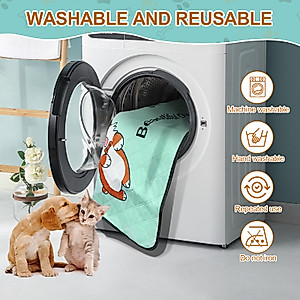 GOLOPET Washable Pee Pads for Dogs 47x32in 2-Pack Thick Reusable Puppy Pads Extra-Absorbent Prevent Leakage Non-Slip for Puppy Playpen, Crate, Whelping Box, Potty Training Reusable,Blue