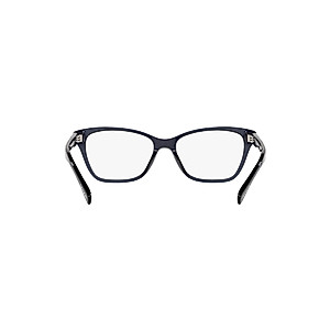 Coach HC6196U Universal Fit Prescription Eyewear Frames, Transparent Blue/Demo Lens, 52 mm