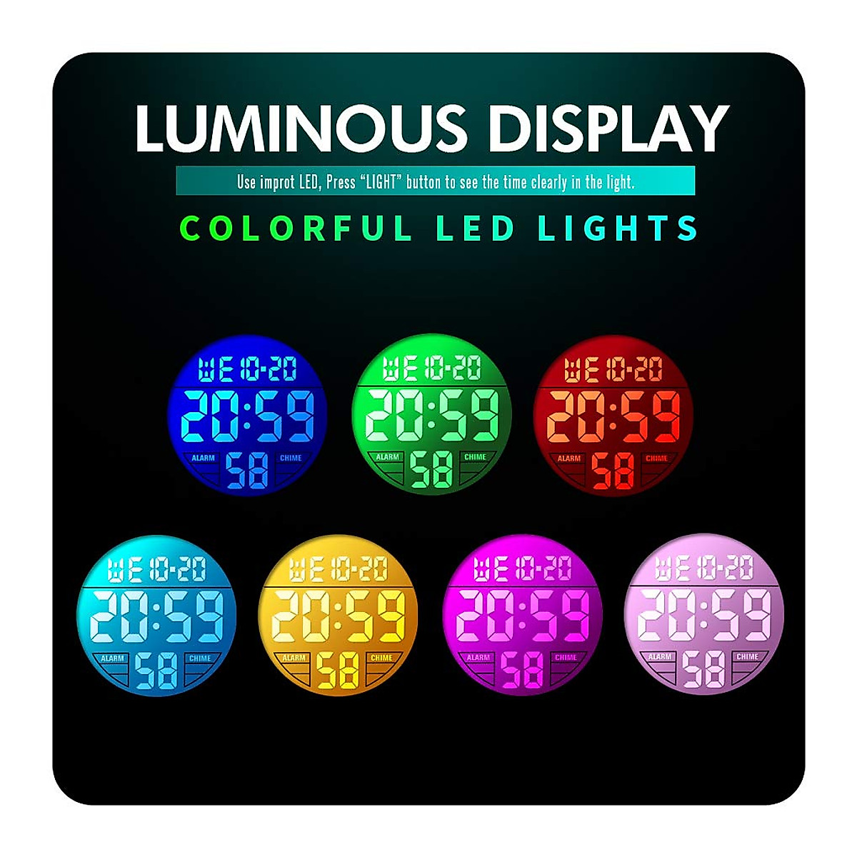 FIZILI Boys Watch Digital Sports Waterproof Outdoor Kids Watches Alarm Clock 12/24 H Stopwatch Calendar 3-15 Year Old Boys Girls Wristwatch - Black Red