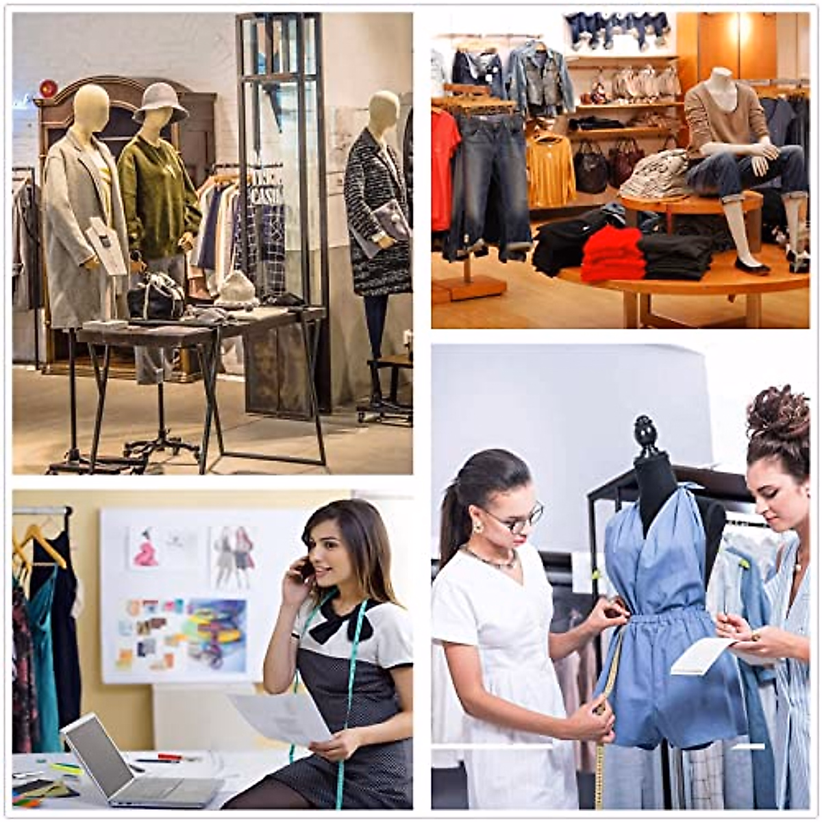 Female Dress Form Mannequin Body Display Adjustable Mannequin Stand Realistic Mannequin Torso with Tripod Base Stand for Clothing Dress