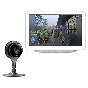 Google Nest Cam Indoor WiFi Security Camera and 7 Inch Display Touchscreen Bundle
