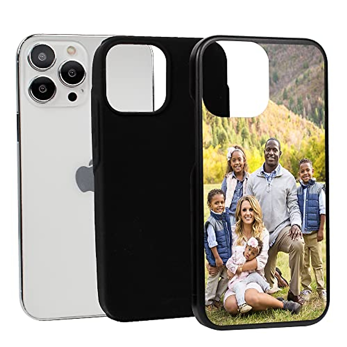 Guard Dog Custom iPhone 13 Pro Max Case - Custom Photo - Make Your Own Protective Hybrid Case (Black Case/Black Silicone)