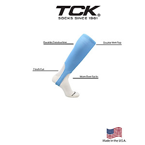 TCK Solid Colored Baseball Stirrups Pattern A (Columbia Blue, Large)