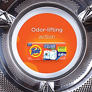 Washing Machine Cleaner by Tide, Washer Machine Cleaner with Oxi for Front and Top Loader Washer Machines, Deep Cleaning Odor Eliminator, 3 Month Supply