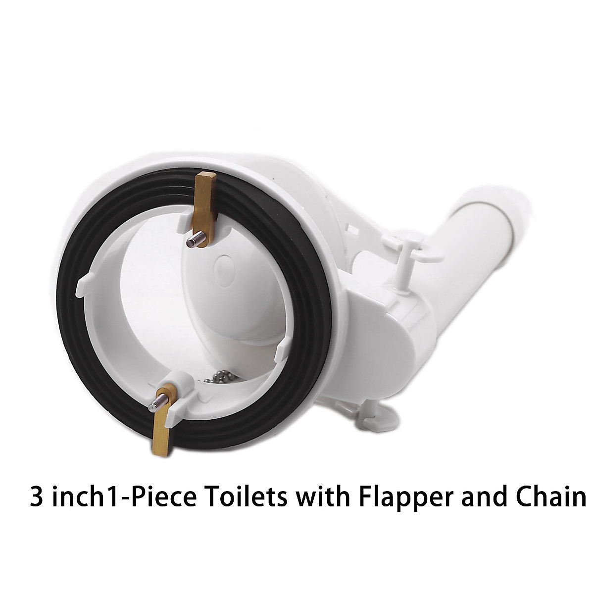 3-Inch One Piece Toilet Flush Valve, Universal Toilet Replacement Parts Toilet Repair Kit for Toilets with Flapper and Chain, Easy to Install