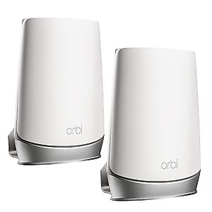 PETIMETI Wall Mount for Netgbear Orbi WiFi 6 Router with Sturdy Metal Stand Compatible Orbi WiFi 6 Router RBK753 RBK852 RBK853 RBS750 RBK752 RBK850 RBS750 RBS751(2 Pack)