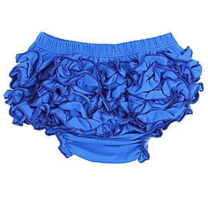 Wennikids Baby Girl's Cotton Shorts and Diaper Cover Bloomers X-Large Blue