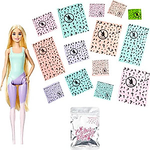 Barbie Color Reveal Doll with 7 Surprises, Color Change and Accessories, Palm Trees Series, styles may vary ​​​​