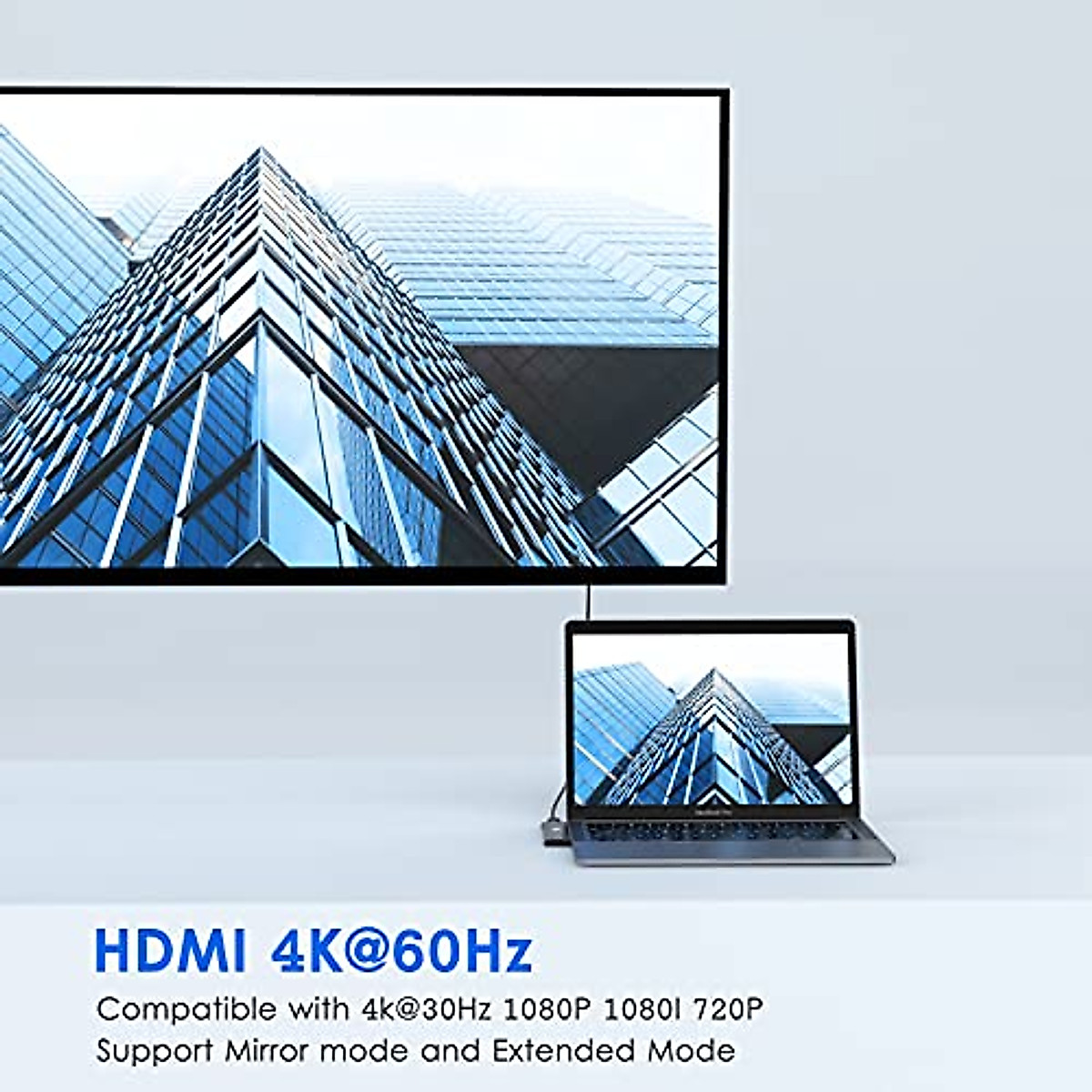 USB C Hub Adapter for MacBook Pro 2020 2019 2018 2017 2016 with 4K HDMI,100W PD 40Gbps Thunderbolt 3, SD/TF Card Reader, 3 USB 3.0, Multiport Dongle for MacBook Air 2020 2019 2018