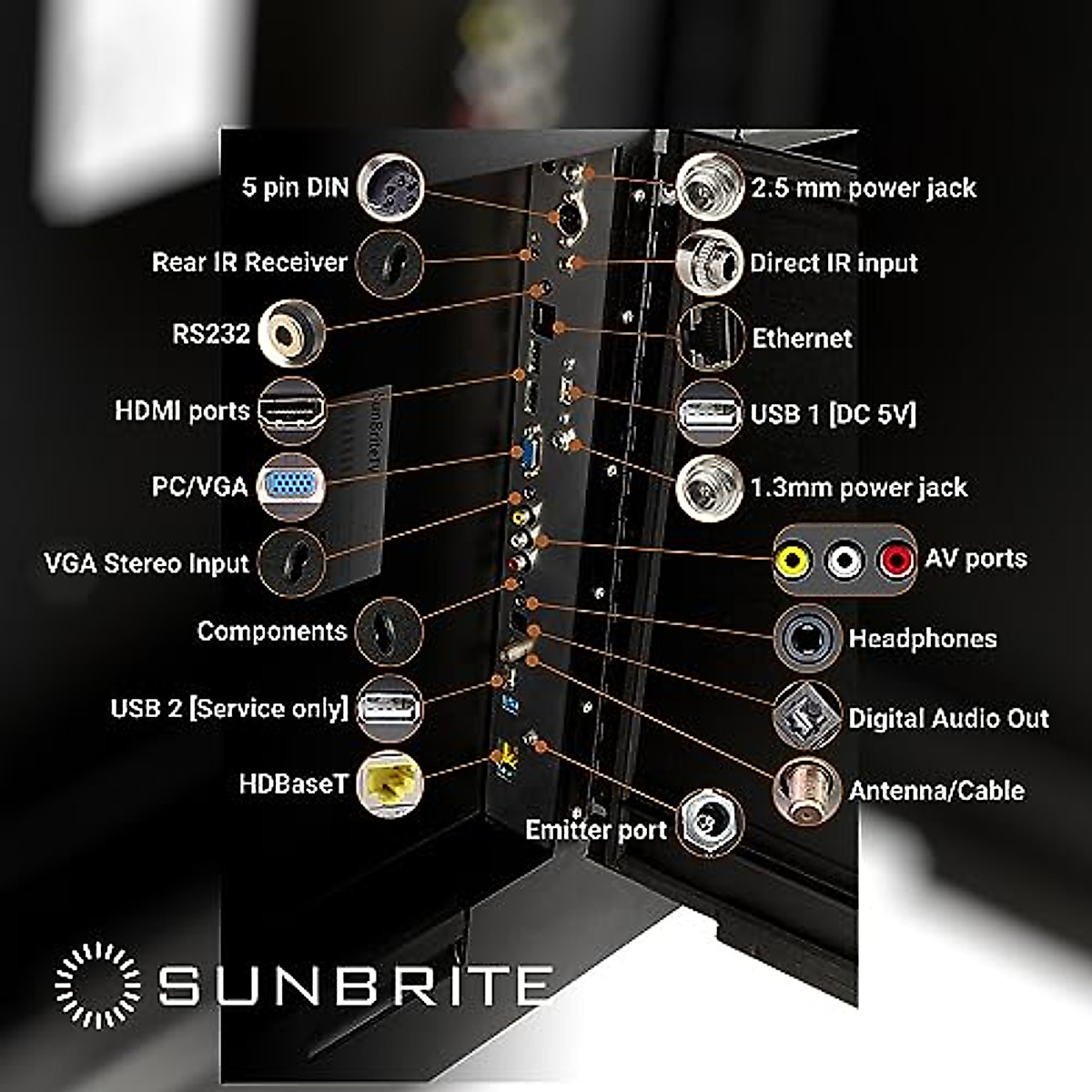 SunBrite 75-Inch Outdoor Television 4K with HDR - Signature 2 Series - for Partial Sun SB-S2-75-4K-BL (75-inch, Black)