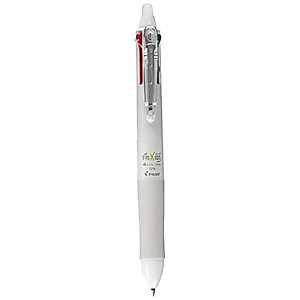 PILOT Frixion Ball Knock 4-Color Gel Ink Multi-Pen, White (LKFB-80EF-W)