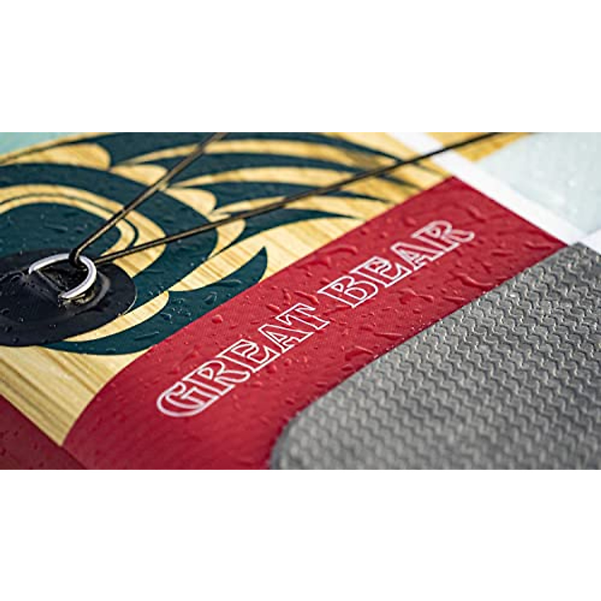 Boardworks SHUBU Great Bear | Touring All Water Inflatable Stand Up Paddleboard | SUP Package Includes Pump, Three Piece Paddle and Roller Bag Complete Kit | 14', Red/Grey/White