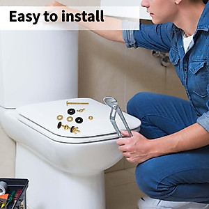 2Pcs Toliet Bolts Universal Toilet Tank to Bowl Bolts Kit Toilet Tank Bolts Heavy Duty Bolts with Rubber,Stainless Steal Washers and Wing Nuts,Toilet Tank Bolts and Rubber Gaskets