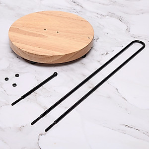 Lorbro Paper Towel Holder Countertop, Farmhouse Paper Towel Holder with Heavy Duty Wood Base, Wood Paper Towel Holder Rustic Style, Paper Towel Holder Stand for Kitchen Decor, Home