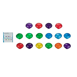 edxeducation Tactile Shells - Set of 36 - Translucent - 6 Textures and Colors - Ages 18m+ - Explore STEM Concepts via Light Panels and Sensory Bins