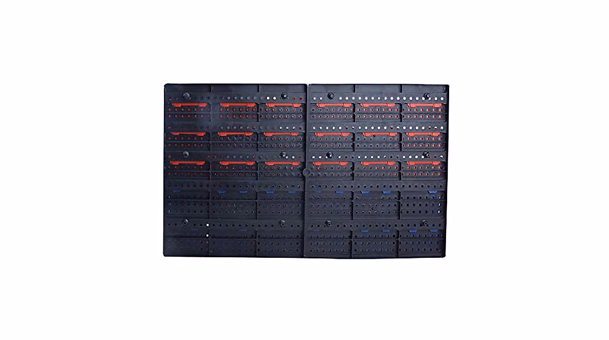 STEEL CORE 30 Bin Wall Mount Parts Rack - Organize Easily