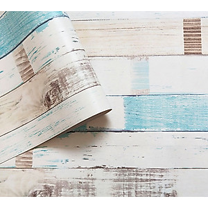 REDODECO Self-Adhesive Wood Grain Adhesive Paper Wood Panel Film Vinyl Shelf Drawer Liner Cabinet Sticker,17.7inch x 100inch