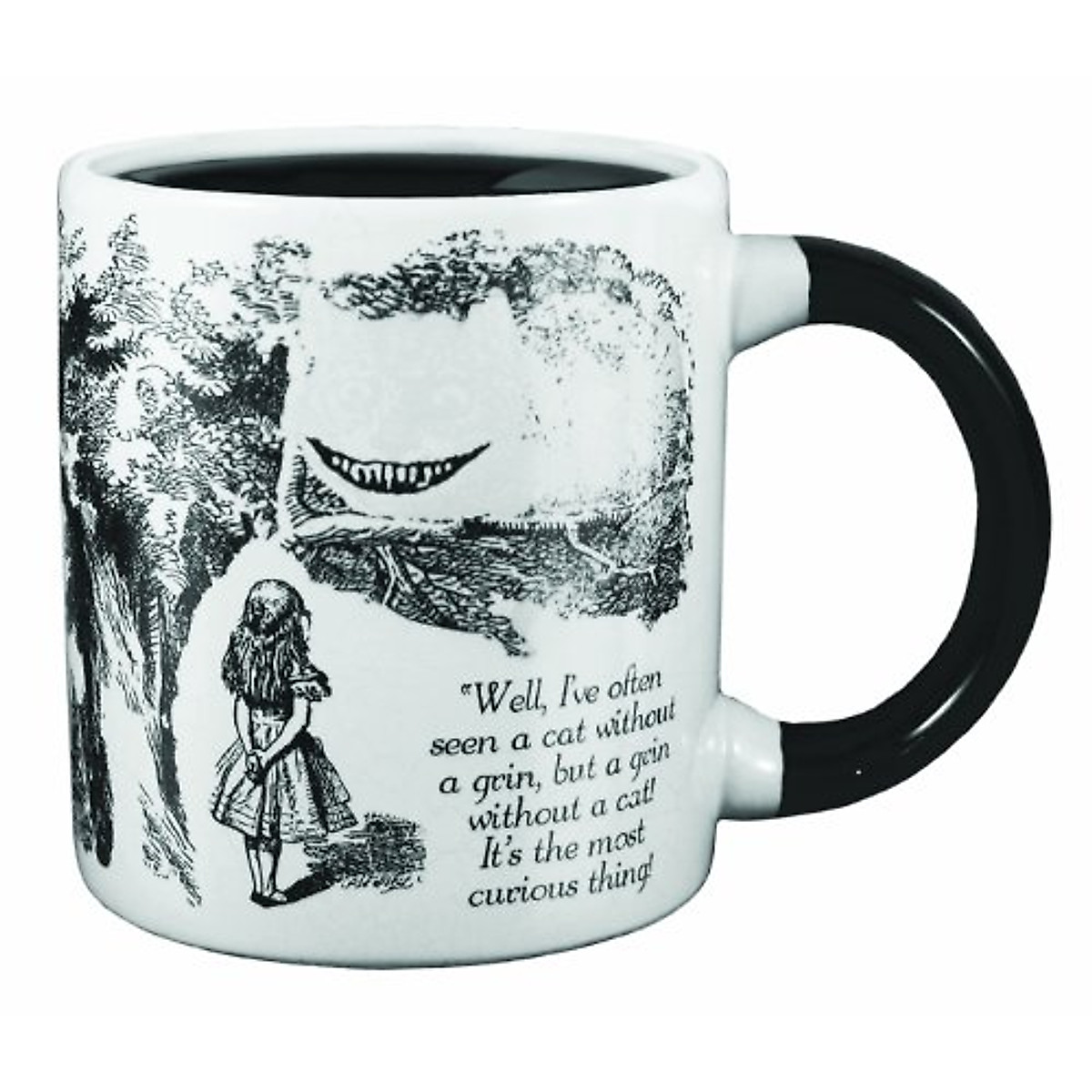 The Unemployed Philosophers Guild Disappearing Cheshire Cat Heat Transforming Color Changing Reveal Mug - Add Coffee and The Cheshire Cat Disappears Except for its Grin, Comes in a Fun Box